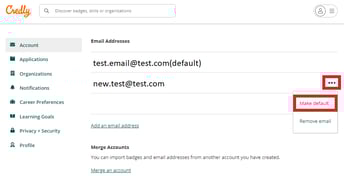 Credly - Add multiple email addresses to your account