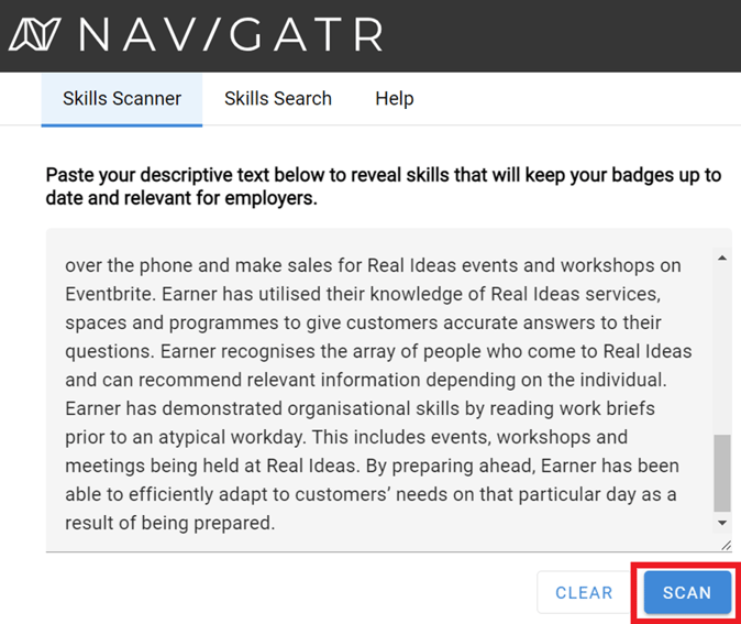 Generating Skills Tags with the Skills Scanner